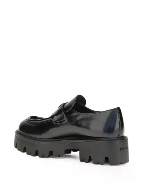 Prada Logo Plaque Chunky Sole Loafers