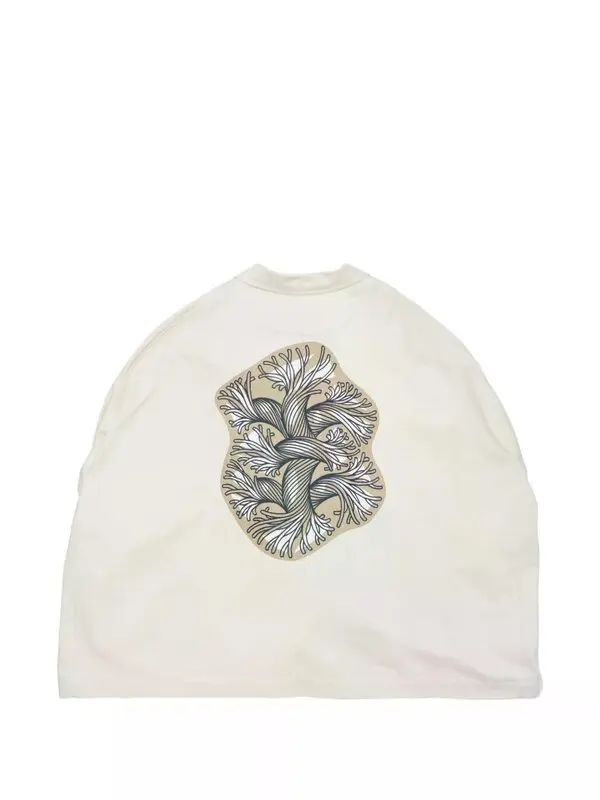 NEMEN Graphic Print Button-up Jacket - Neutrals