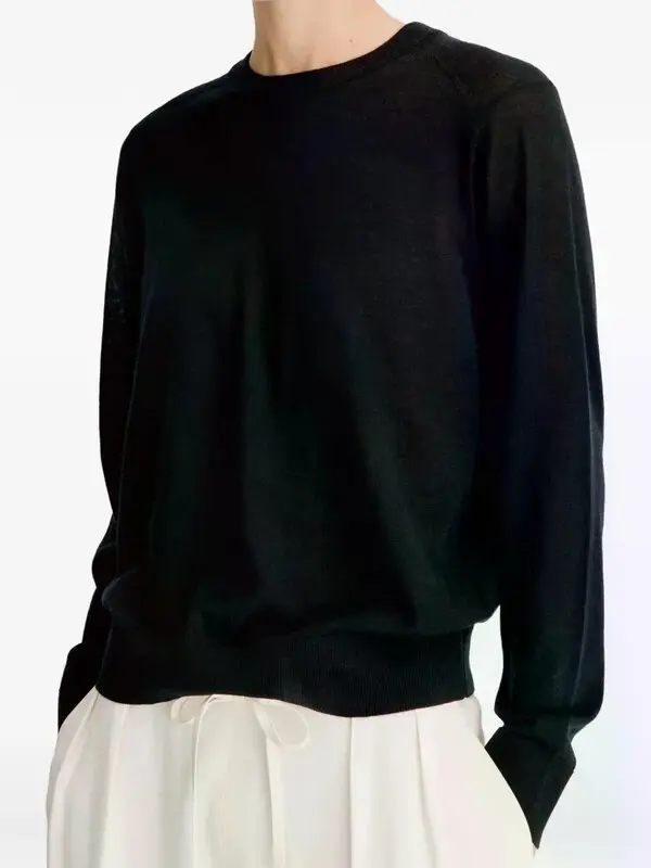Loulou De Saison Fine-knit Cashmere Sweater - Black
