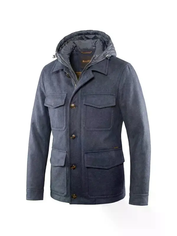 MOORER Wool Padded Drawstring Hood Jacket