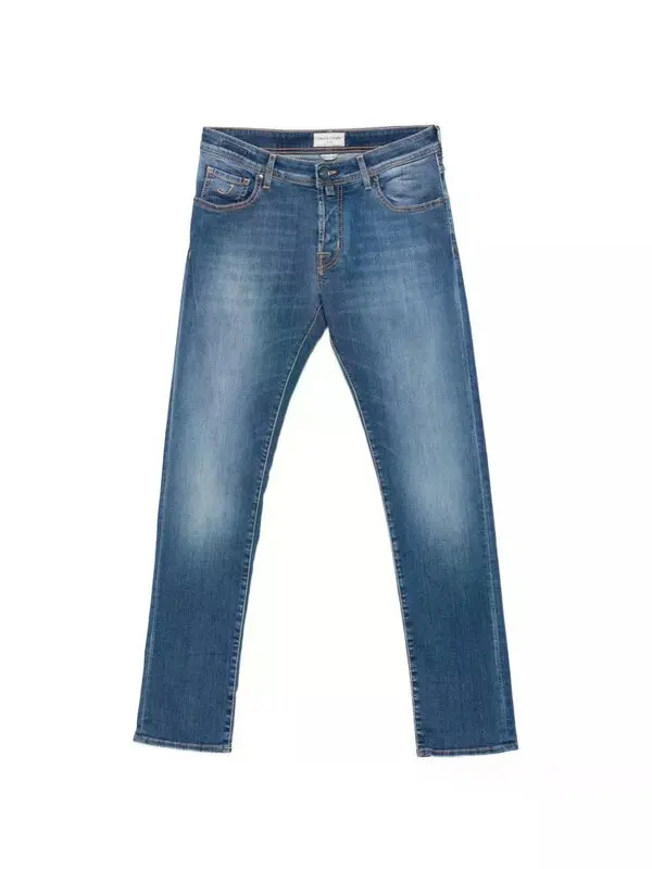 Jacob Cohen Faded Straight-leg Jeans - Blue