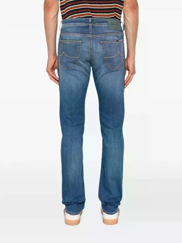 Jacob Cohen Faded Straight-leg Jeans - Blue