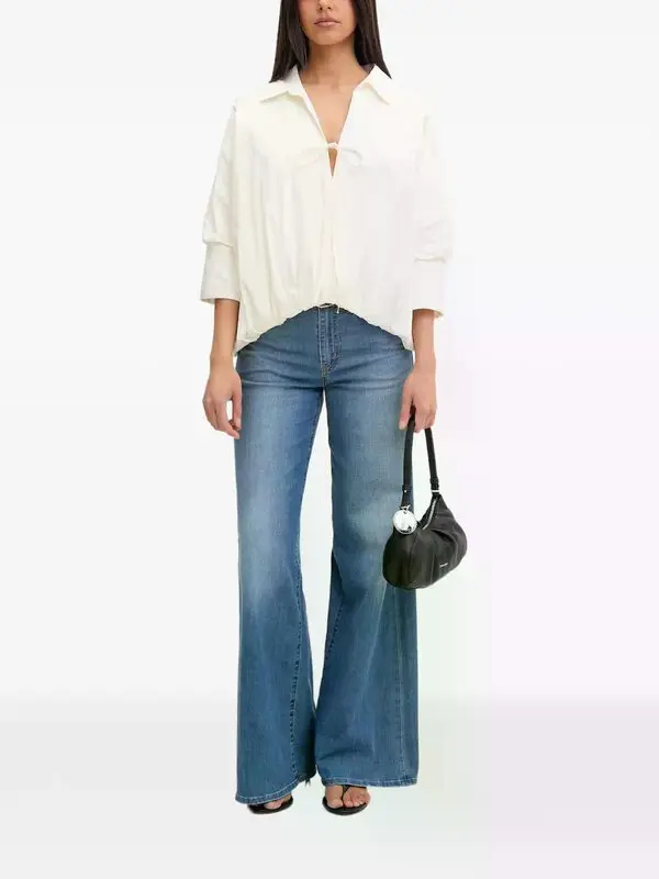 VICOLO Bow Detail Puff-sleeve Blouse