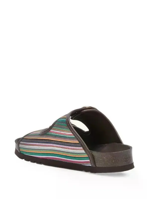 DR. SCHOLL'S SHOES Noelle Striped Buckle-fastening Sandals - Brown