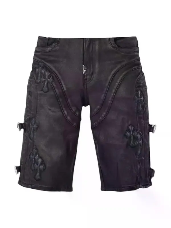GUAPI Appliqué-detail Buckled Shorts