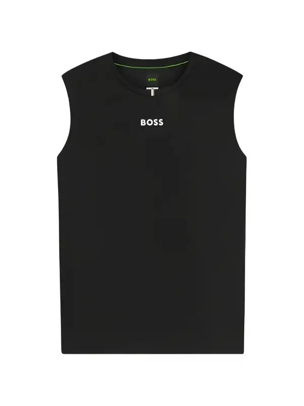BOSS Logo Print Sleeveless Tank Top