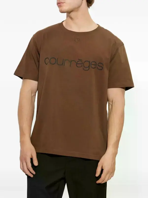 COURREGES Logo-print T-shirt