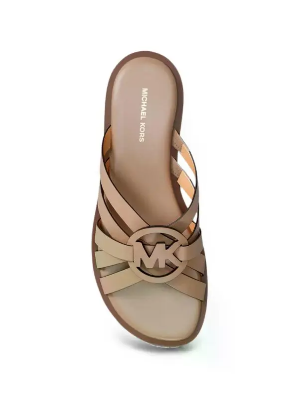 Michael Kors Erika Logo-plaque Flat Sandals - Neutrals
