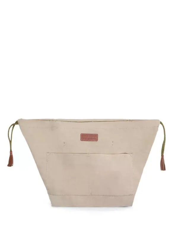 Dragon Diffusion Cotton Drawstring Clutch Bag - Neutrals