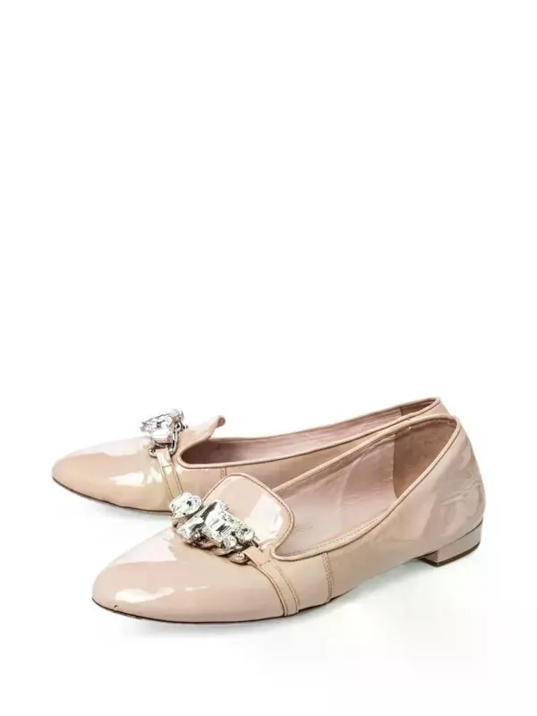 Miu Miu Crystal-embellished Loafers