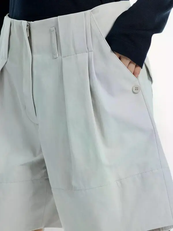 LOW CLASSIC Tuck-point Turn-up Shorts