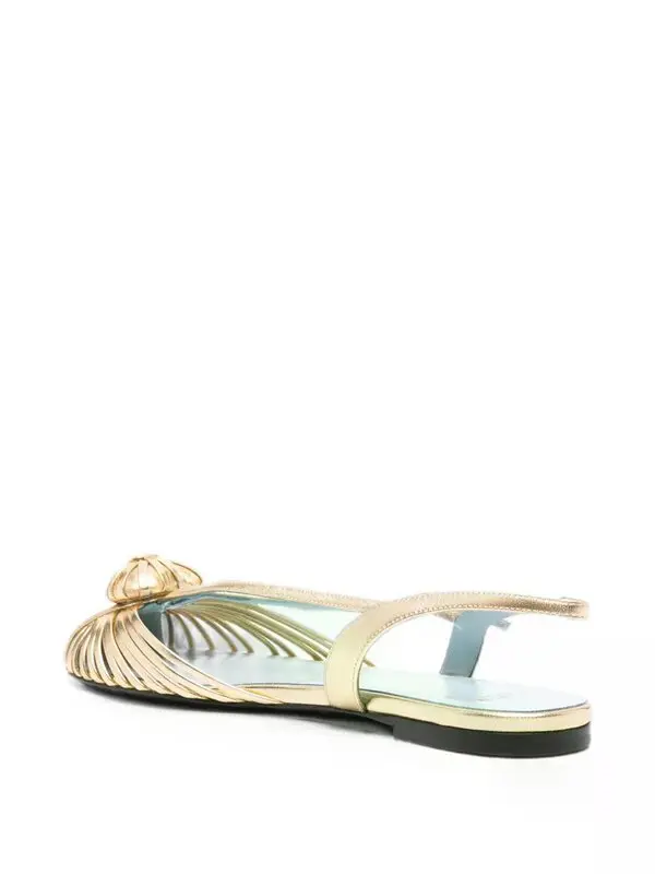 Valentino Garavani Heart Motif Slingback Pumps - Gold