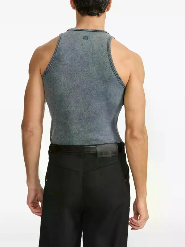 LGN LOUIS GABRIEL NOUCHI Washed-effect Ribbed Tank Top