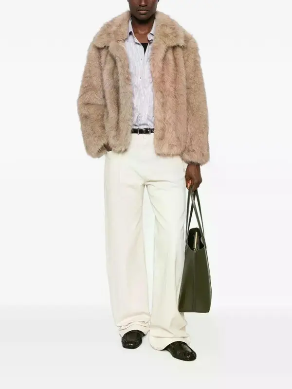 Max Mara Faux-fur Pointed-collar Coat