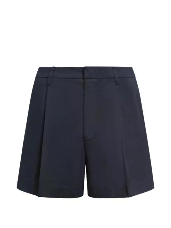 DONDUP Lori Pleated Shorts With Logo Plaque
