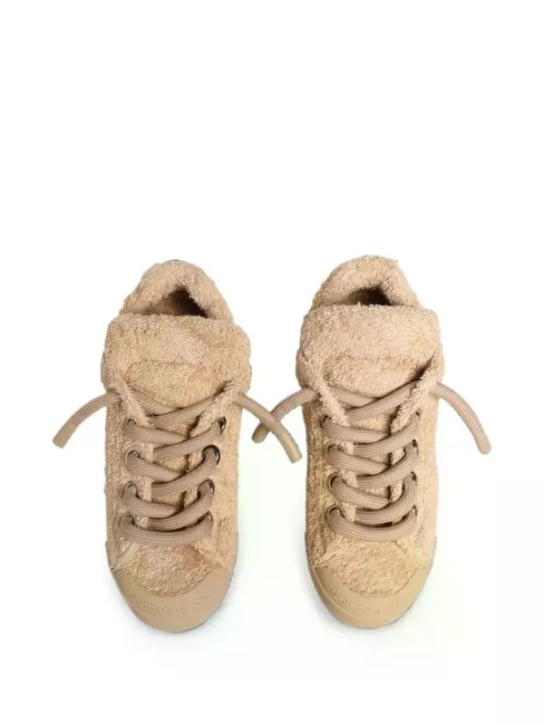 Dolce & Gabbana Faux Shearling Low Top Sneakers