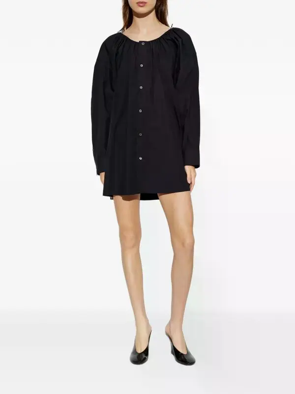 Alexander Wang Off-shoulder Button-up Mini Dress