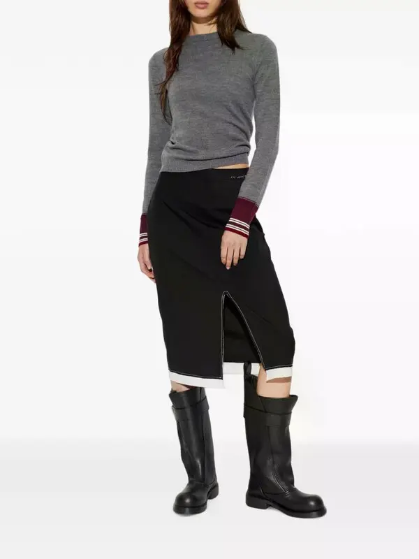 IRO PARIS Contrast Cuff Crew Neck Sweater
