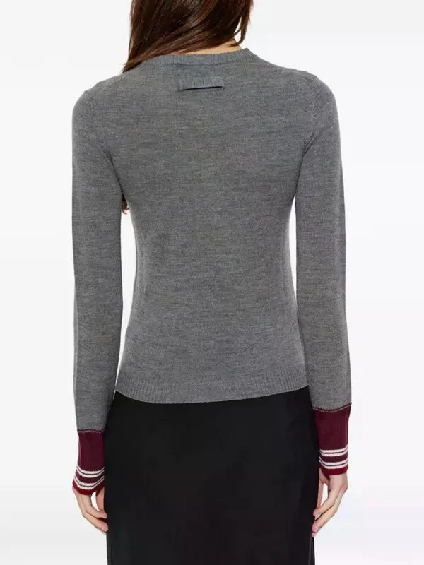 IRO PARIS Contrast Cuff Crew Neck Sweater
