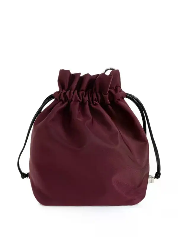 GANNI Logo Patch Drawstring Bucket Bag