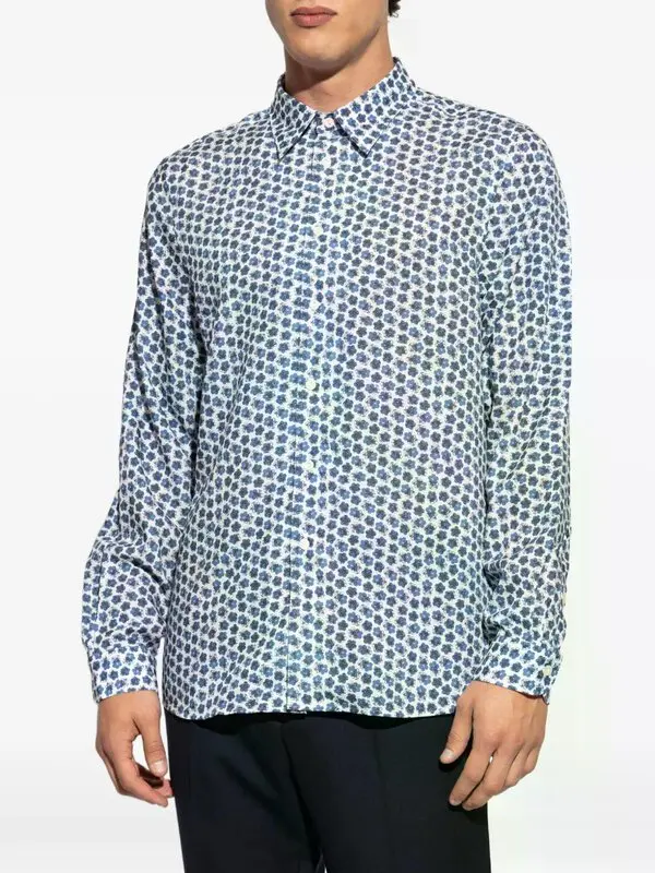 Paul Smith Zine Floral Printed Long-sleeved Shirt