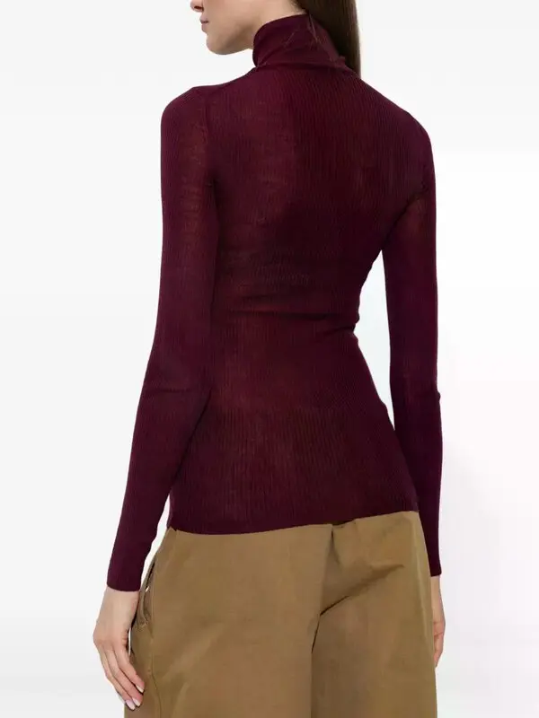 JIL SANDER Ribbed Knit Wool Sweater