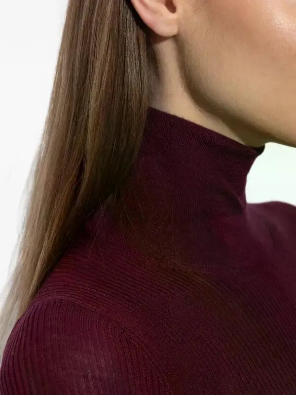 JIL SANDER Ribbed Knit Wool Sweater