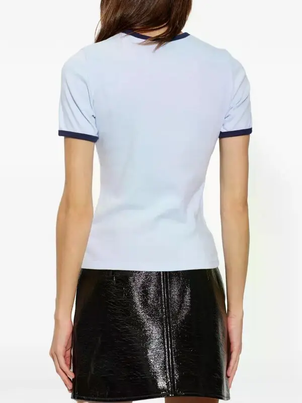 COURREGES Logo Patch Ringer T-shirt