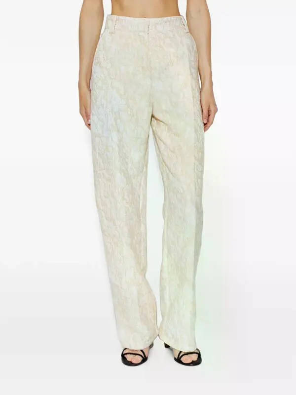 IRO PARIS Textured Straight-leg Trousers