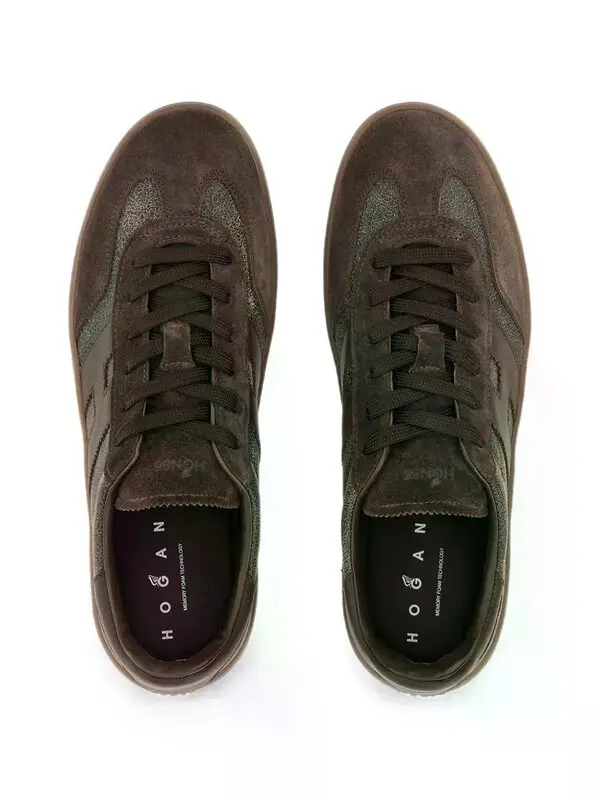 Hogan Dark Crackled Effect Sneakers - Brown