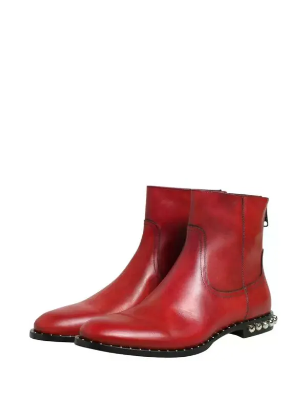 Dolce & Gabbana Studded Leather Ankle Boots