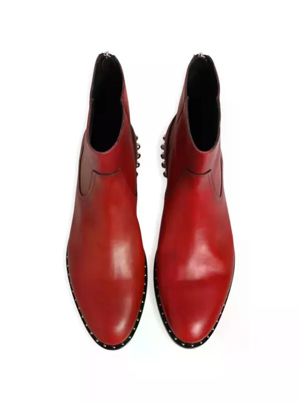 Dolce & Gabbana Studded Leather Ankle Boots