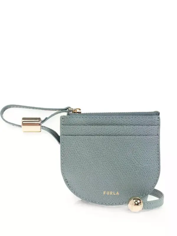 Furla Laura Pebbled Leather Cardholder - Blue