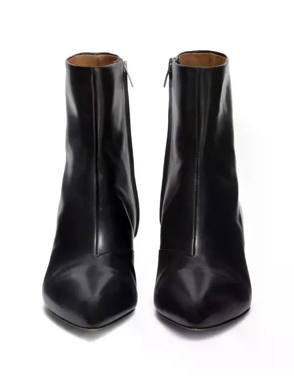 JIL SANDER Pointed-toe Zip-up Leather Boots