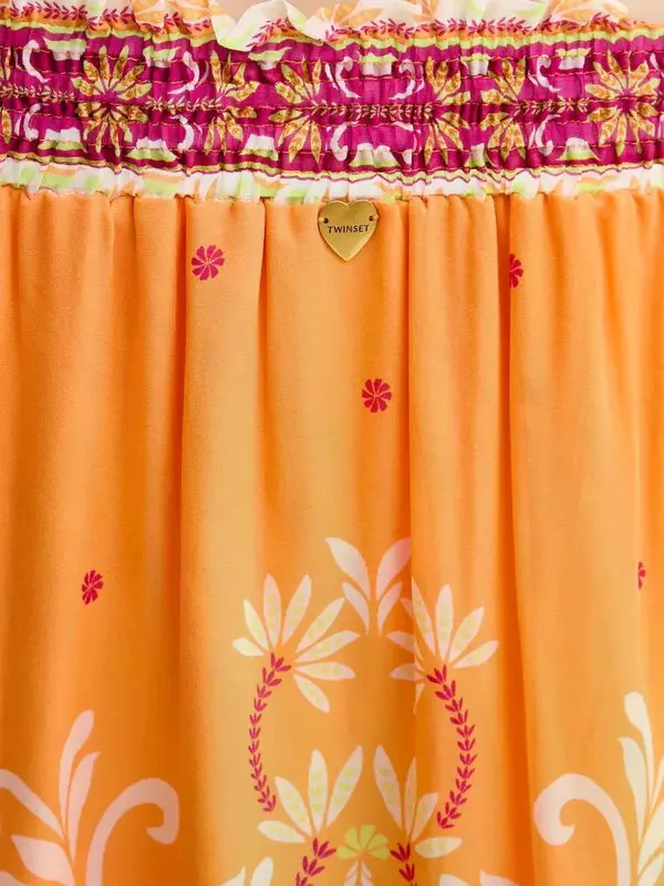TWINSET Floral Print Off-shoulder Blouse