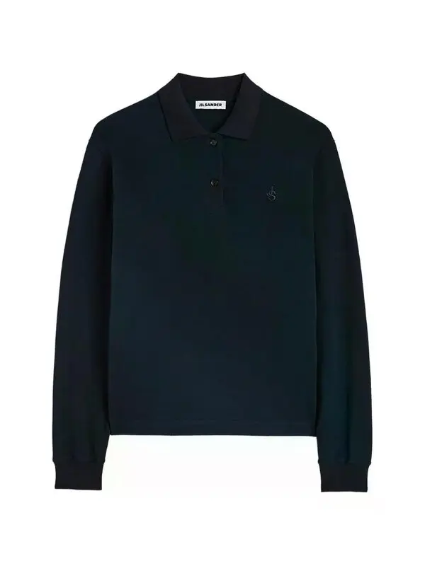 JIL SANDER Monogram-embroidered Piquet Polo
