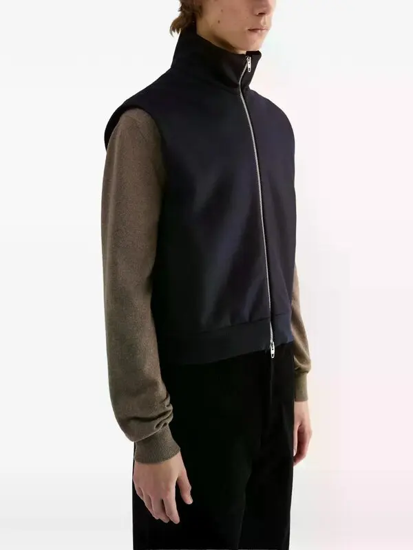 JIL SANDER Wool Melton Padded Gilet