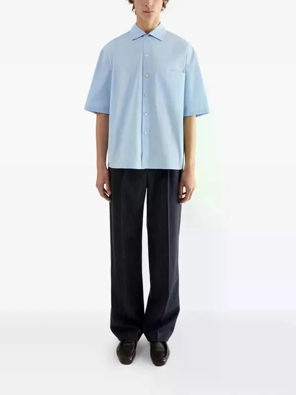 JIL SANDER Logo-embroidered Poplin Shirt