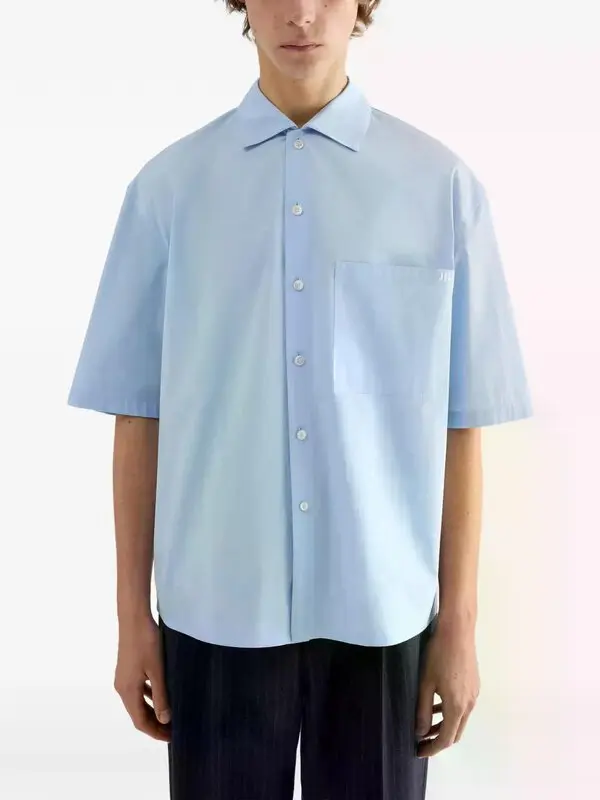 JIL SANDER Logo-embroidered Poplin Shirt