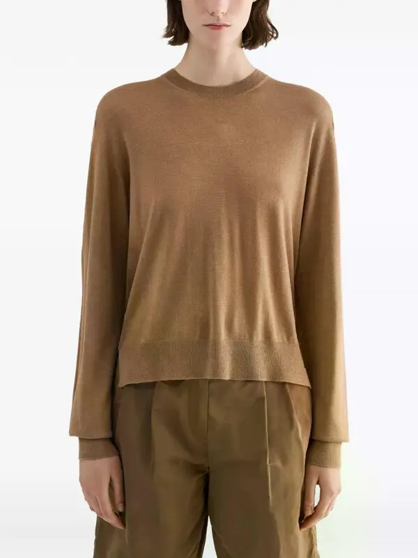 JIL SANDER Ribbed-trim Crew-neck Sweater