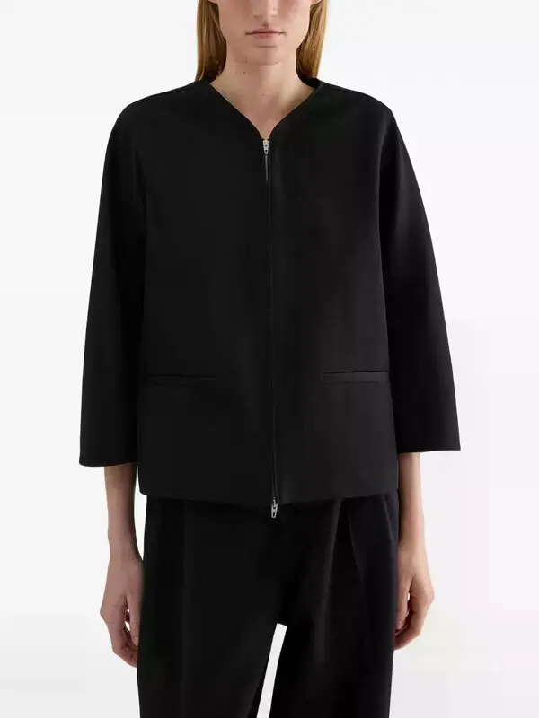 JIL SANDER Zip-up Jacket With Welt Pockets
