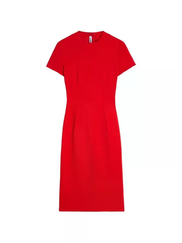 JIL SANDER Cady Crew-neck Dress - Red