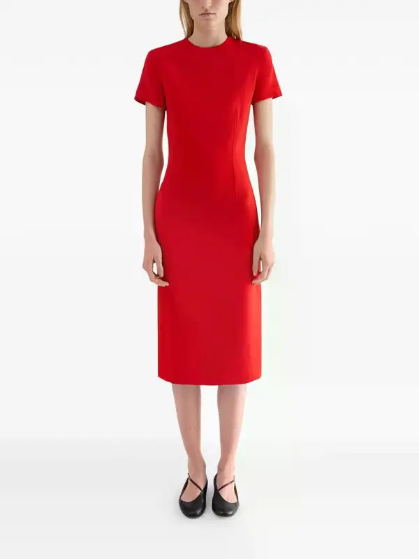 JIL SANDER Cady Crew-neck Dress - Red