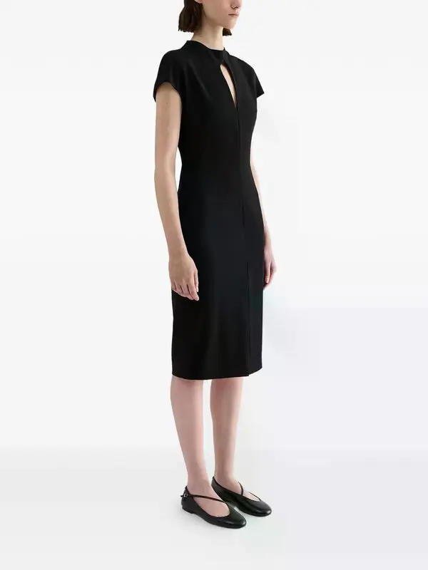 JIL SANDER Cut-out Wool Sablé Dress