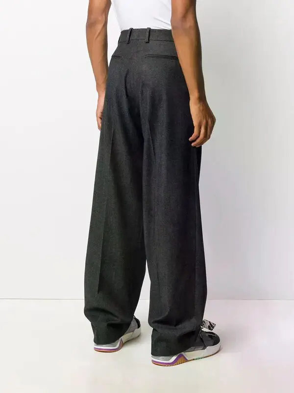 Off-White Tailored Pleated Virgin Wool Trousers