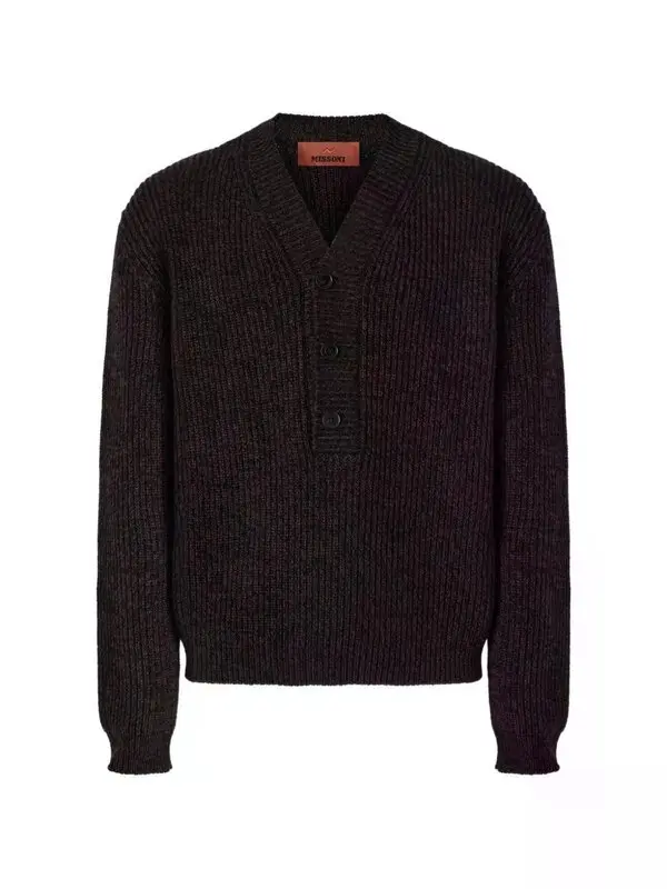 Missoni Ribbed Knit V-neck Sweater