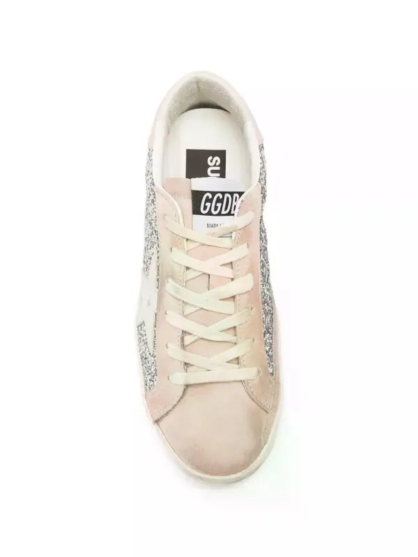 GOLDEN GOOSE Super Star Classic Sneakers With Glitter Embellishments