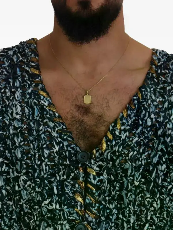 Dolce & Gabbana Chunky Knit Cardigan With Gold-tone Detailing