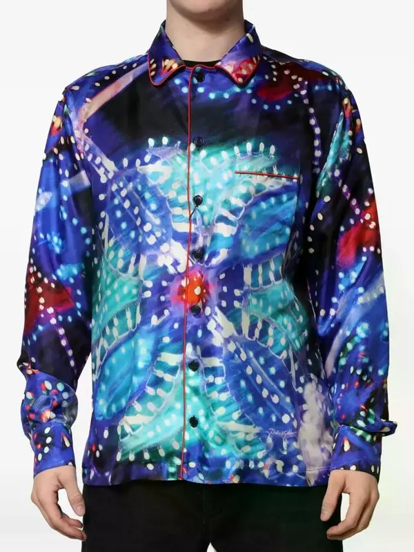 Dolce & Gabbana Abstract-print Silk Shirt