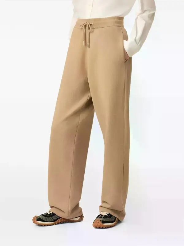 AMI Paris Cotton Track Pants With De Coeur Embroidery